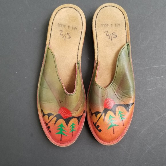 Art & Soul | Shoes | Art Soul Hand Painted Clogs Size 55 | Poshmark